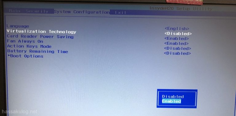 Windows10でVirtualBox起動時に出たエラーの解決法（BIOSの設定変更） | はっさくログ